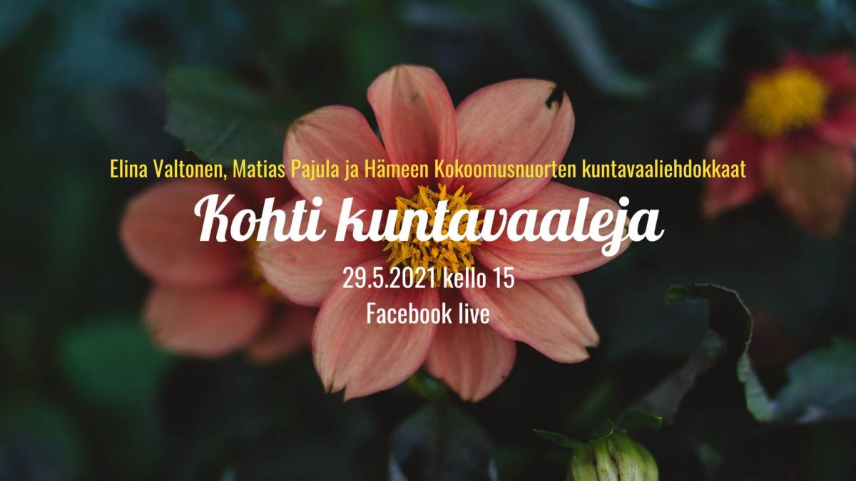 Kohti kuntavaaleja FB-live ft Elina Valtonen & Matias Pajula ...